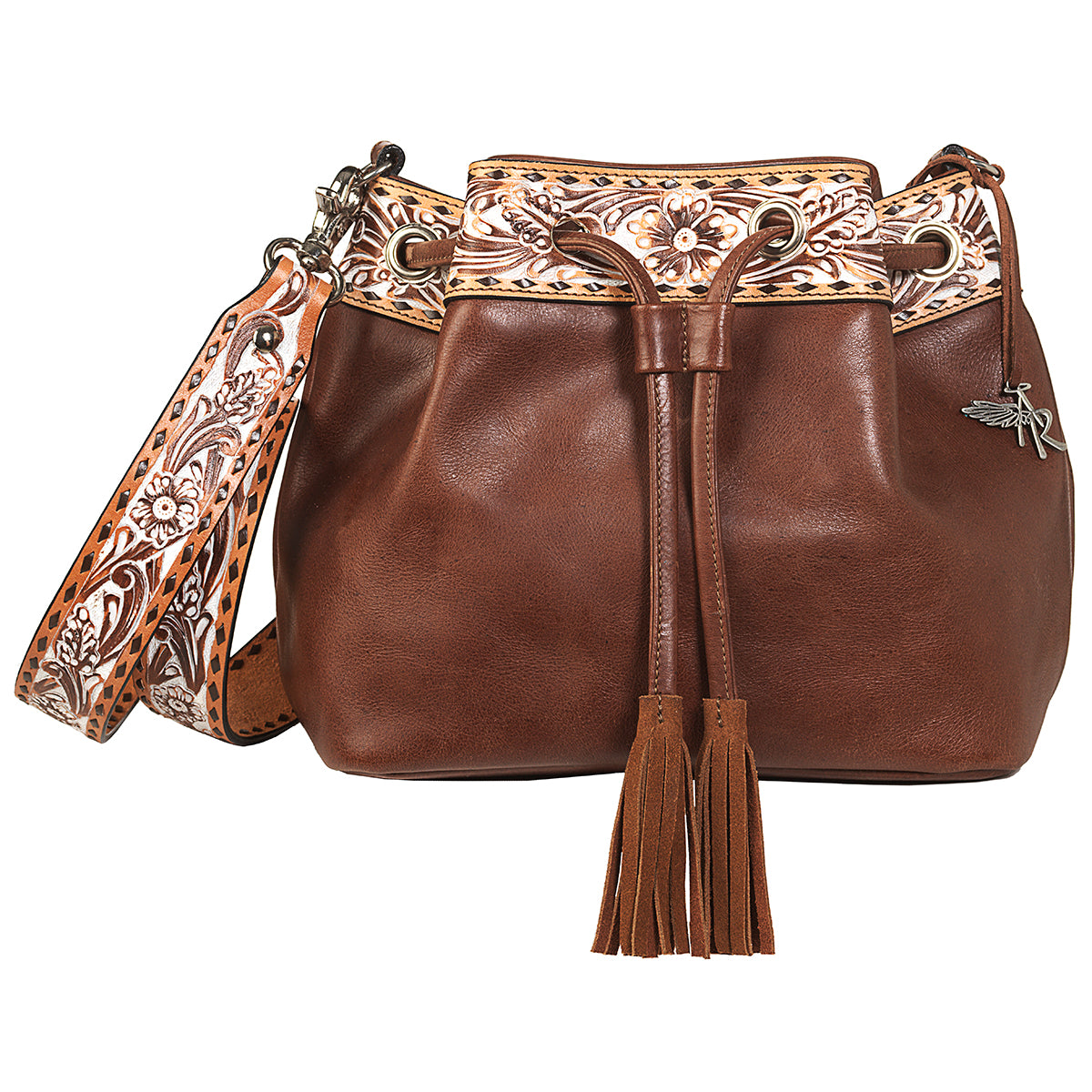 Angel Ranch Conceal Carry Bucket Bag White Washed Daisy Collection Bro ...