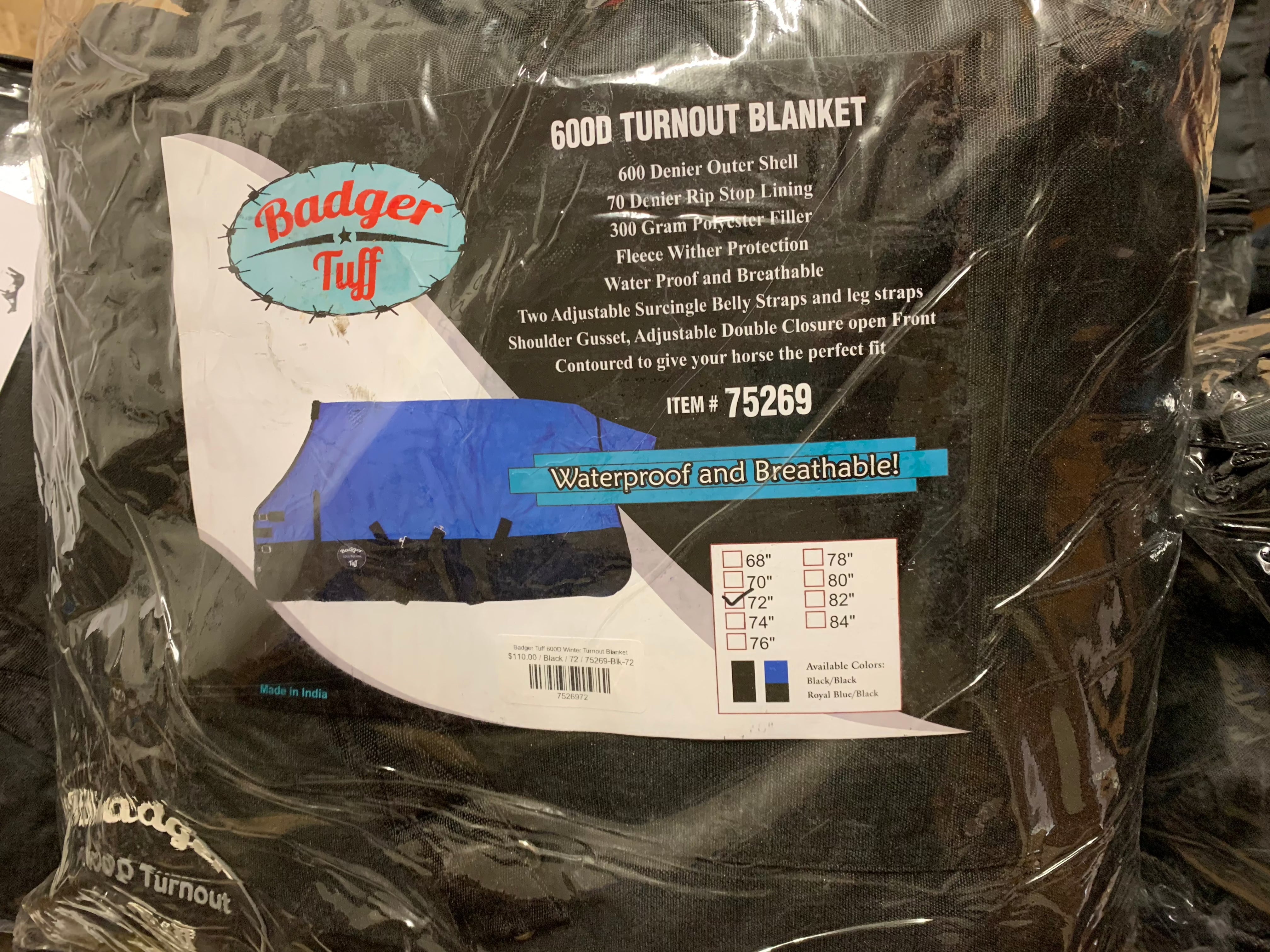 Badger Tuff 600D Winter Turnout Blanket – Off The Beaten Path Saddlery